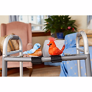 Joy For All Ageless Innovation Companion Pet for Seniors - Walker Squawker - Lifelike Animatronic Bird - Interactive Chirping - Walker Accessories - Therapy Toys for Alzheimers & Dementia - Bluebird