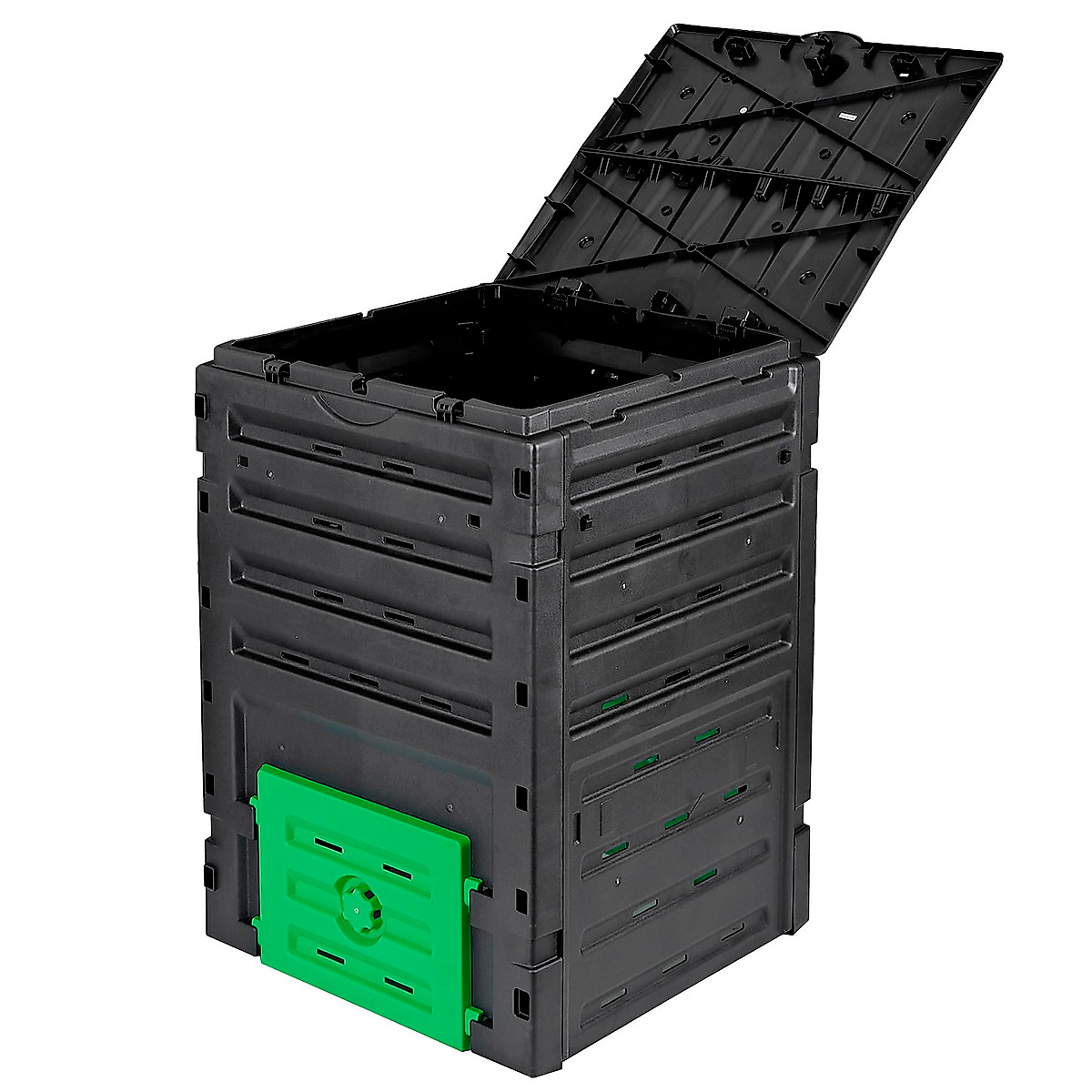 SUPER DEAL Garden Compost Bin 120 Gallon (450 L) Outdoor Large Capacity Composter BPA-Free Material for Fast Creation of Fertile Soil, Easy to Assemble