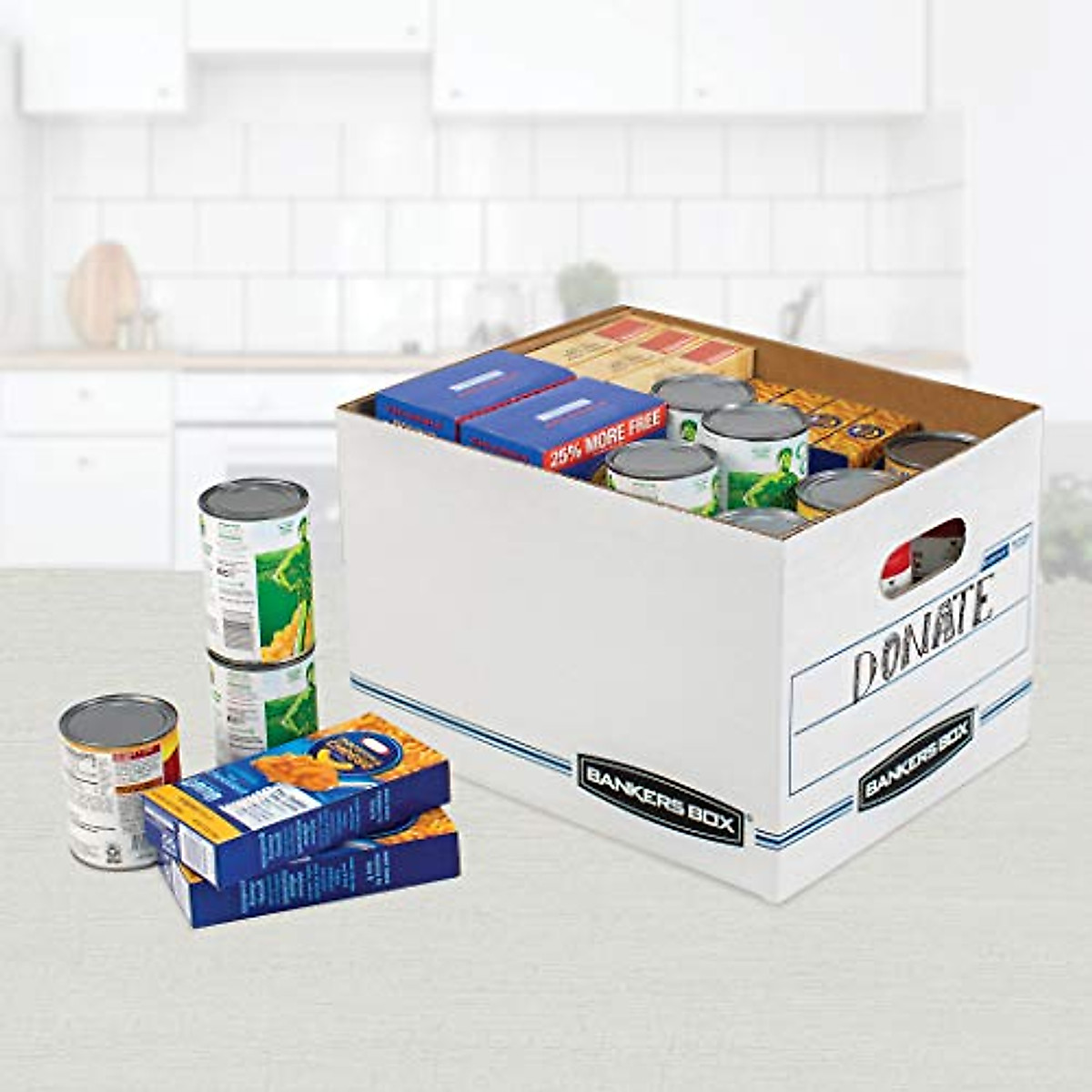 Bankers Box STOR/FILE Storage Boxes, Standard Set-Up, Lift-Off Lid, Letter/Legal, 6 Pack (0071303) , white