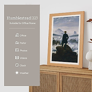 Digital Picture Frame 21.5 Inch Large Digital Photo Frame with 1920 * 1080 IPS Full HD Touchscreen, Humblestead 32GB WiFi Frame with Swivel Mount Share Photos and Videos Instantly via AiMOR App