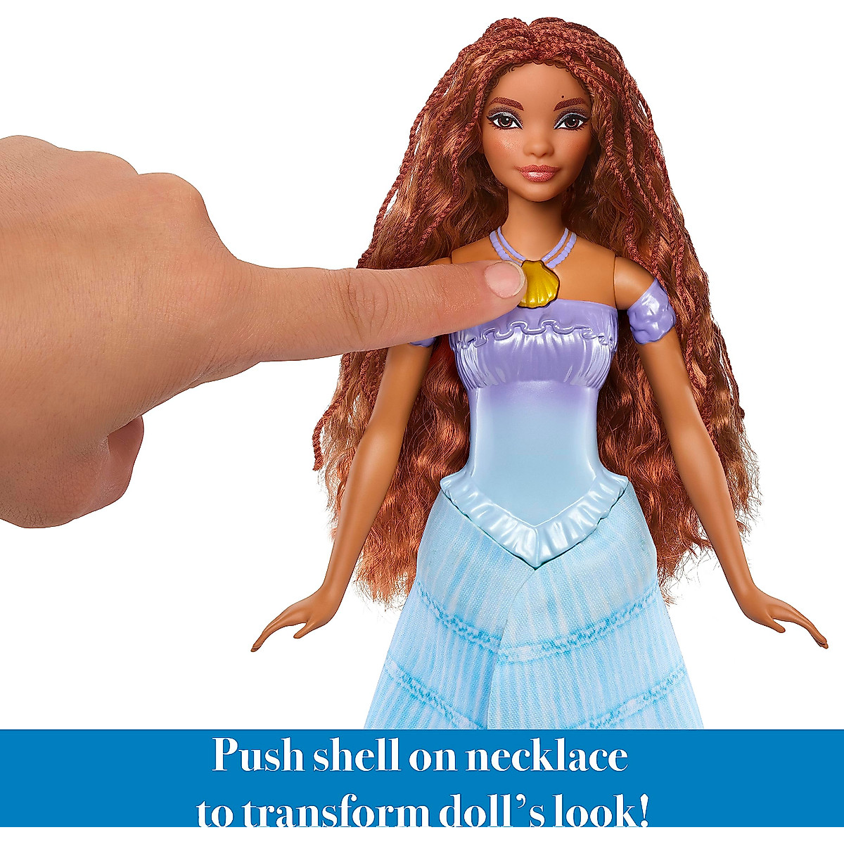 Mattel Disney Princess Toys, The Little Mermaid Transforming Ariel Fashion Doll, Switch from Human to Mermaid, Inspired by the Movie