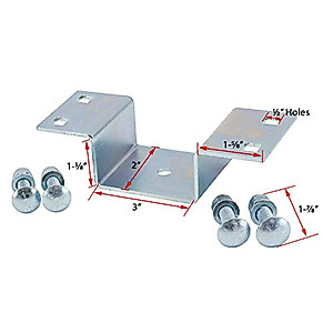 Mytee Products (4 Pack) Utility Trailer Bolt ON Stake Pocket (1/8" Thick 11 Guage), 3" x 1-1/2", Trailer Truck, Board Holder, Zinc Coated, Flatbeds