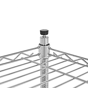 Kcelarec Heavy Duty 5 Tier Wire Shelving Unit 5 Shelves Storage Rack Thicken Steel Tube, NSF Certified, Chrome