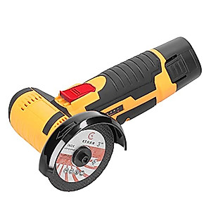 Weytoll Mini Angle Grinder, 19500rpm Electric Grinding Tool Mini Grinder Hand Knife with 2pcs 12V 3900mAh Battery and 2pcs Cutting Disc for Cutting Polished Brick Wood Stone Steel