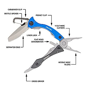 Gerber Crucial Multi-Tool - Blue w/Pocket Clip [31-002951]