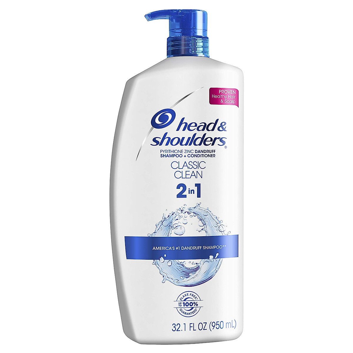 Head and Shoulders Classic Clean Anti-Dandruff 2 in 1 Shampoo and Conditioner, 32.1 fl oz