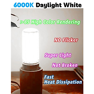 Xyanmc E26/E27 LED Bulb, 150w Equivalent 2000 Lumen 6000K Daylight White 15W Ceiling Fan LED Light Bulb for Home Garage Warehouse Indoor Outdoor Led Corn Bulb Pack of 1