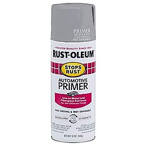 Rust-Oleum 2081830 Stops Rust Automotive Primer, 12 Ounce, Light Gray, 12 Fl Oz
