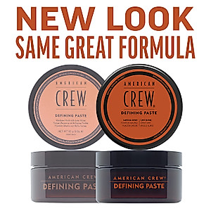 American Crew Men's Hair Defining Paste, Like Hair Gel with Medium Hold Hair Gel & Low Shine, 3 Oz (Pack of 1)