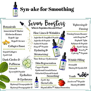 Skin Perfection Syn-AKE Freeze Wrinkles Peptide DIY Anti-Aging Skincare Booster Smooth Firm Vertical Expression Lines Between the Eyebrows the 11's .5 oz