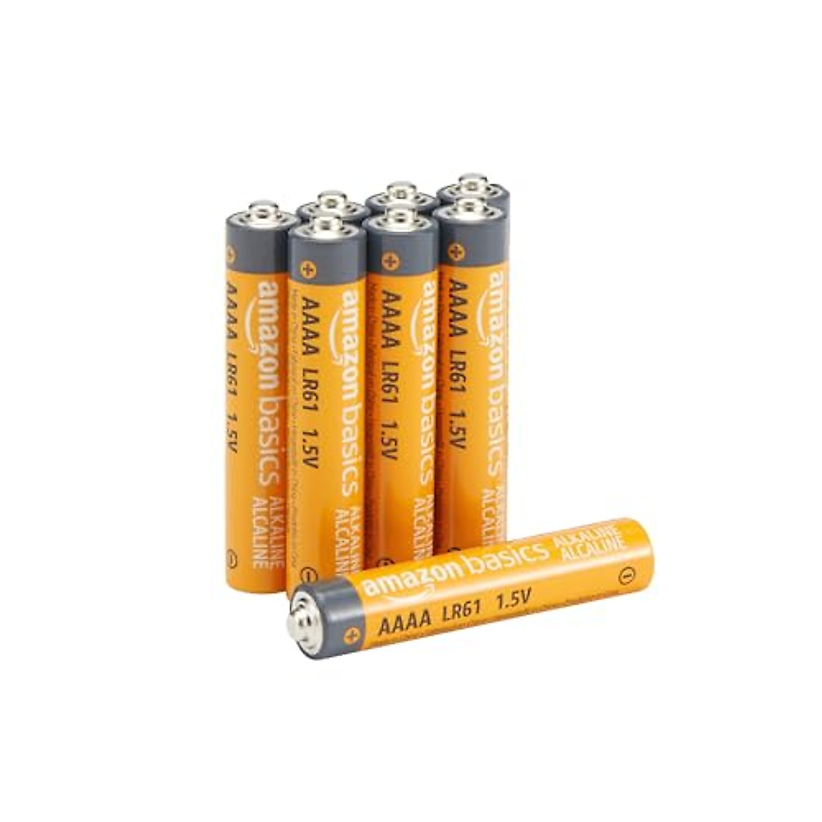 Amazon Basics 8-Pack AAAA Alkaline High-Performance Batteries, 1.5 Volt, 3-Year Shelf Life