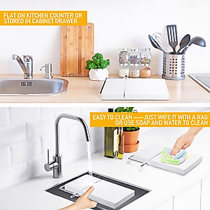 Cheese Slicer - Cheese Cutter with 5 Replacement Upgrade Thick Cutting Wires - Heavy Duty 5" x 8" Marble Board Cheese Slicer for Block Cheeses, Butter, Etc - Kitchen Gadget Cheese Slicer Tool - White