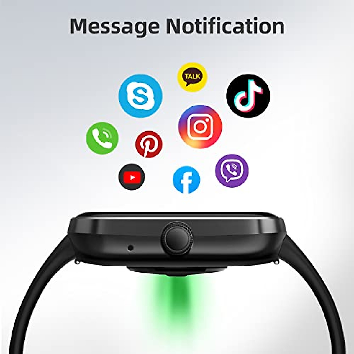 RIVERSONG Smart Watch, Smart Watches Compatible with iPhone Android for Men Women, 5ATM Waterproof Smartwatch Fitness Tracker with Heart Rate Blood Oxygen Sleep Monitor, Motive 3S