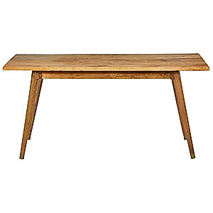 Amazon Brand - Rivet Clio Solid Rectangular Mango Dining table, Brown, 36" D x 64" W x 30" H