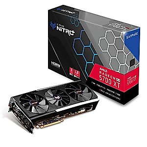 Sapphire Technology 11293-03-40G Radeon NITRO+ RX 5700 XT 8GB GDDR6 Dual HDMI Dual DP OC (UEFI) PCIe 4.0 Graphics Card (Renewed)