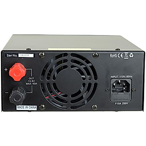 TekPower TP50SW 50 Amp 13.8V Analog DC Power Supply with Cigarette Plug