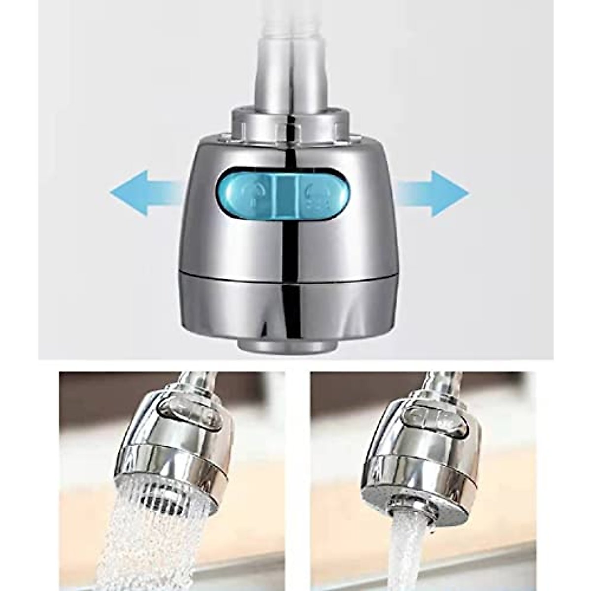 Furiencindy 2 faucet sprayer attachment, rotatable 360° faucet, with removable hose adapter attachment,splash-proof extension faucet, booster shower and water saving device, with two adjustment modes.