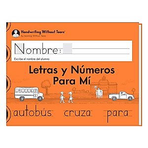 Learning Without Tears Letras y Números para Mí (Student Edition, Spanish)- Handwriting Without Tears- Kindergarten, Shapes, Letters, Numbers, Coloring- for School and Home Use