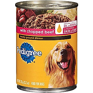 Pedigree Meaty Ground Dinner Multipack Chicken And Beef Dog Food 13.2 Ounces (Two 12-Can Cases)