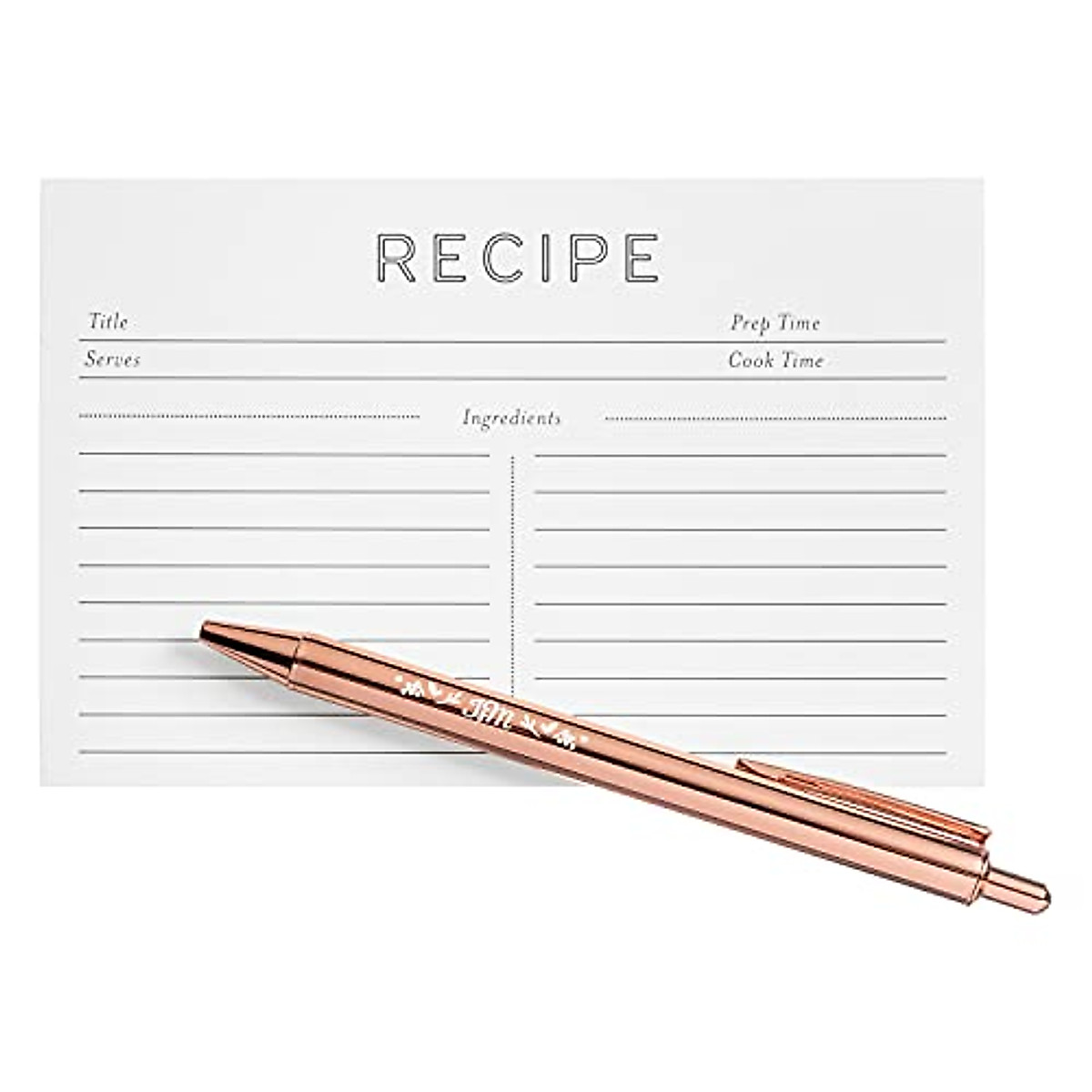 Jot & Mark Metallic Rose Gold Pen Set | Three Pens in Foil Printed Gift Box (3 ball-point pens)