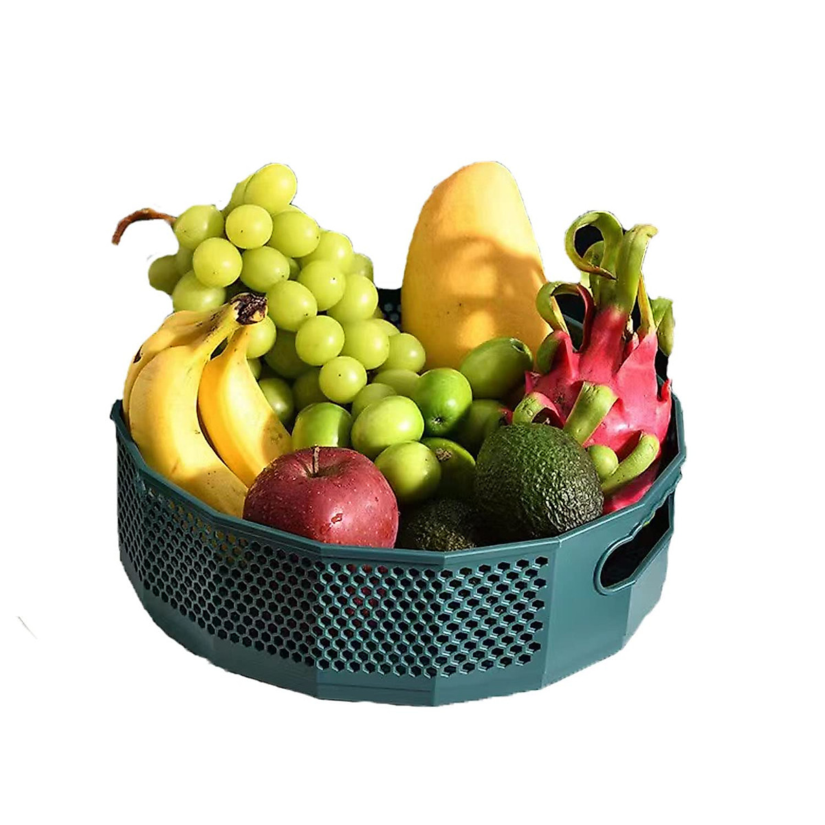 Plastic Turntable Cabinet Organizer, 12" Inch Spice Rack Turntable with 360º Rotation for Cabinets, Refrigerator, Pantry, Office, Bathroom, Etc. (Green)