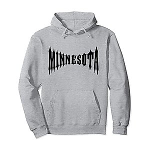 Minnesota USA Retro Vintage Sports Gothic Letters Pullover Hoodie