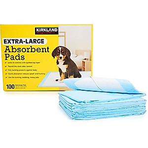 Kirkland Signature Extra-Large Leak-Proof/Absorbent Pet Dog Pee Pads - 100 Count