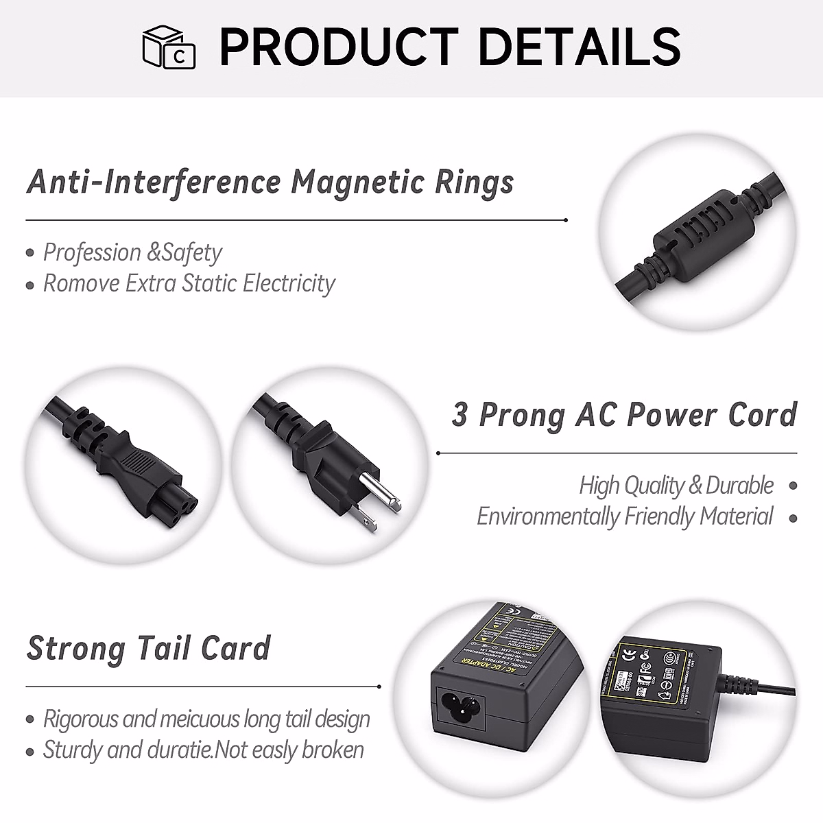 19V AC Adapter Charger for LG Electronics 19" 20" 22" 23" 24" 27" 32" LED LCD Monitor Widescreen HDTV 24M47H-P 24MP55HQ Samsung 32" A4819-FDY UN32J400 UN32J4000AF Power Supply Cord