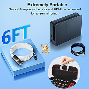 Dnkeaur USB C to HDMI Adapter Cable Compatible with Nintendo Switch, Type-C to HDMI Conversion Cable Replaces The Switch Docking Station for TV Projection Screen, Nintendo Switch OLED Dock