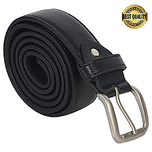 Men's Black Leather Money Belt Sizes 32 Through 56 (34)