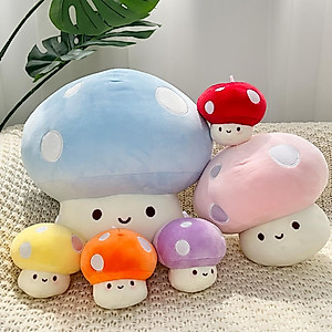 Danitar Cute Mushroom Pillow Mushroom Shaped Throw Pillow Mushroom Decorative Pillow Cushions for Couch Bed Living Room Bedroom (Pink,13.8 in)