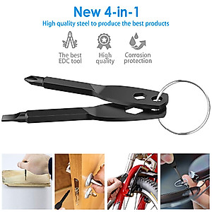 Keychain Screwdriver Set,Mens Stocking Stuffers,Adult Stocking Stuffers for Men,Dad,Christmas Best Stocking Stuffer Ideas(Black)