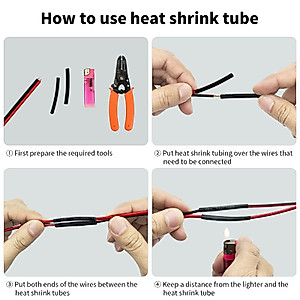18AWG DC Power Cable, 6 Pairs DC Power Pigtail Cable Wire, 12V 5A Male & Female Connectors, Suitable for CCTV Security Cameras and Lighting Power Adapters(5.5mm x 2.1mm, 6 Pairs)