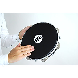 Meinl Percussion PA10ABS-BK-NH 10-Inch ABS Plastic Pandeiro with Napa Head, Black
