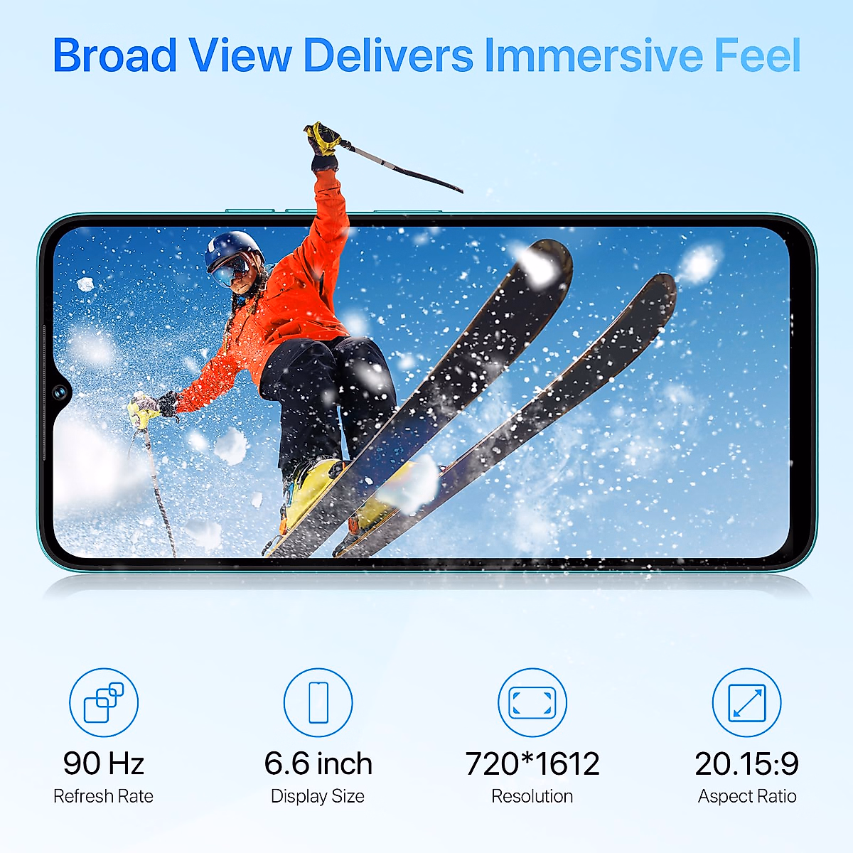 UMIDIGI Unlocked Cell Phone, G5 Android 13 Smartphones, 5000mAh 8+128GB/TF 1TB Expand, Ultra-Slim 6.6" Screen Unlocked Phones, 50MP AI Camera Fingerprint/Face Unlocked 4G Dual SIM Mobile Phones