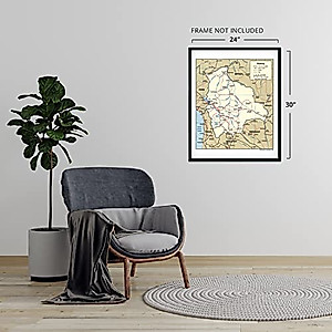HISTORIX 2006 Bolivia Map Poster - 24x30 Inch Map of Bolivia in South America Poster - Map of Bolivia Showing Sucre Santa Cruz and La Paz Bolivia Map Print
