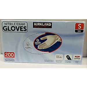 Kirkland Signature Nitrile Gloves, Box of 200 COUNT, SMALL