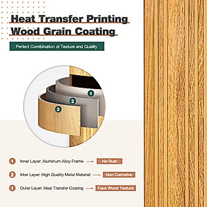 YOLENY 10'x12' Hardtop Gazebo, Wooden Finish Coated Aluminum Frame Canopy with Galvanized Steel Roof, Outdoor Metal Gazebos with Curtains and Nettings for Patio, Backyard, Deck and Lawns