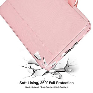 15.6 Inch Laptop Briefcase Bag for Women Ladies Bag with Accessories Organizer for Dell Inspiron 15, HP Envy X360/Pavilion 15.6, Acer Aspire 15, IdeaPad 3 15.6 ASUS MSI MacBook 15 Case, Pink
