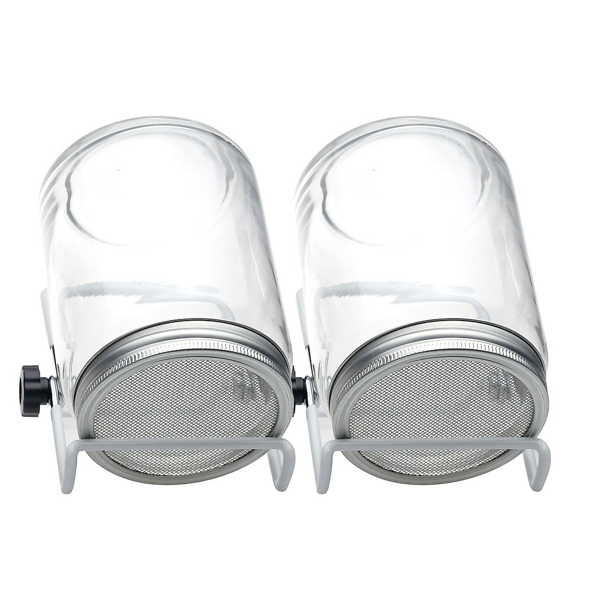 2 Pack Foldable Stainless Steel Sprouting Stands for Mason Jar Pot Lid Drain Tablet Rack with Non-slip Scaffolds