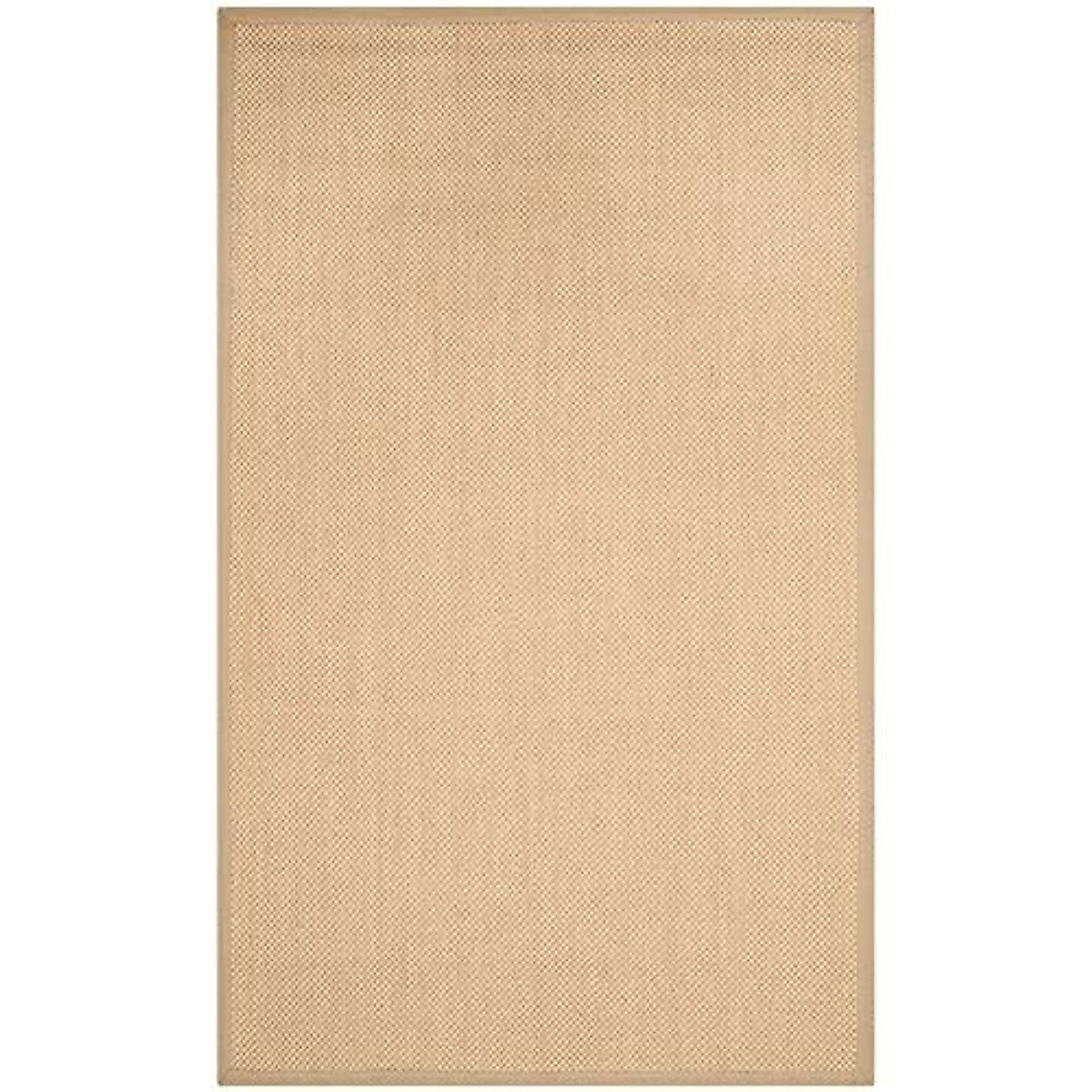 SAFAVIEH Natural Fiber Collection 2' x 3' Maize / Linen NF141B Border Sisal Accent Rug