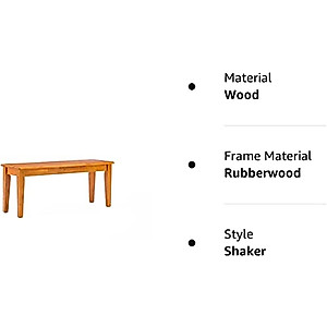 BOWERY HILL Wood Dining Bench in Oak