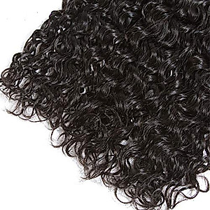 Hair Extensions, Wigs & Accessories Water Wave 3 Bundles with 13 * 4 Closure Human Hair Bundles with Closure Human Hair Weave Hair Extension for Women