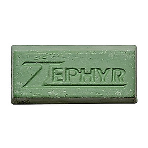 Zephyr Products AWG58-8WB Green 8" Hall Airway Buffing Wheel with 1 LB Green Bar Medium/Lite Cut, 1 Pack