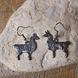 Pewter Llama Earrings by The Magic Zoo