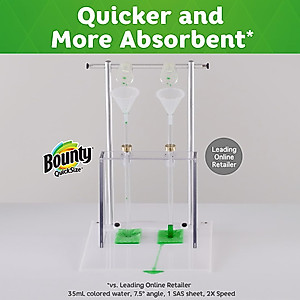 Bounty Quick-Size Paper Towels, White, 12 Family Rolls = 30 Regular Rolls (Packaging May Vary)