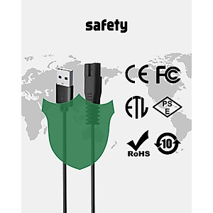 uijino Manscape Charger for Manspot Charger Cable Compatible with Manspot Trimmer Body Hair Trimmer for Men, 5V Charger for Manspot Trimmer Charger, 3.3ft Power Cord