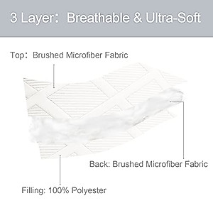 Exclusivo Mezcla Ultrasonic Quilt Set King Size, 3 Pieces White King Quilt (104"x96") with 2 Pillow Shams, Lightweight Bedspreads Modern Striped Coverlet Set for All Seasons