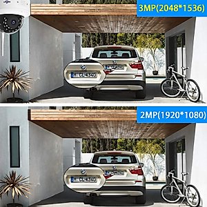 Hiseeu 2K Security Camera Outdoor, Dome Surveillance IP Camera wit Two-Way Audio IP66 Waterproof, Motion Detection,Night Vision,Not PTZ Camera Compatible Wireless Camera System