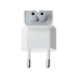 WOVTE Europe Plug Converter Travel Charger Adapter for Apple iBook MacBook White Pack of 2